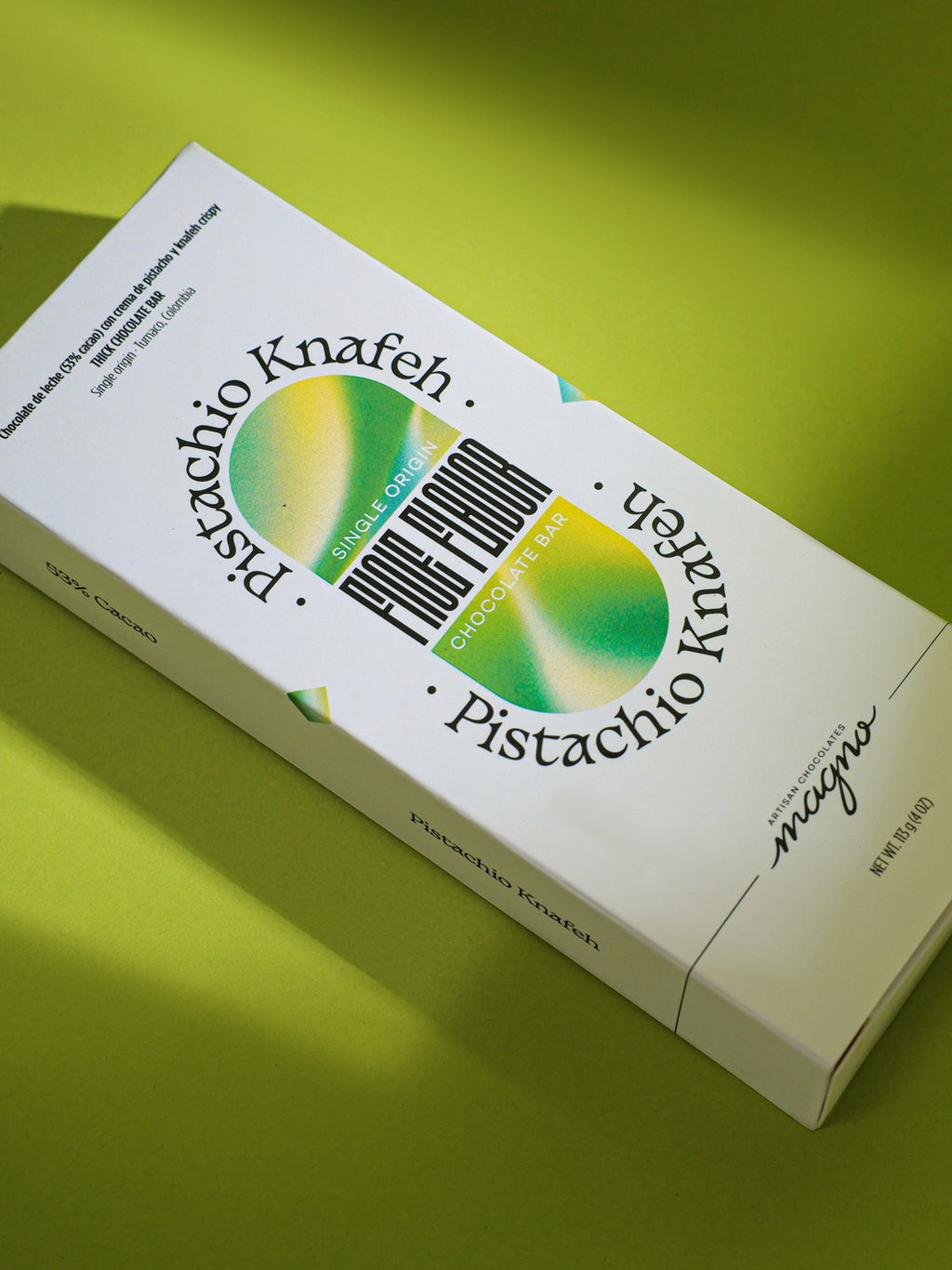 Pistachio Knafeh Chocolate Bar | Order Online USA – Magno Chocolates